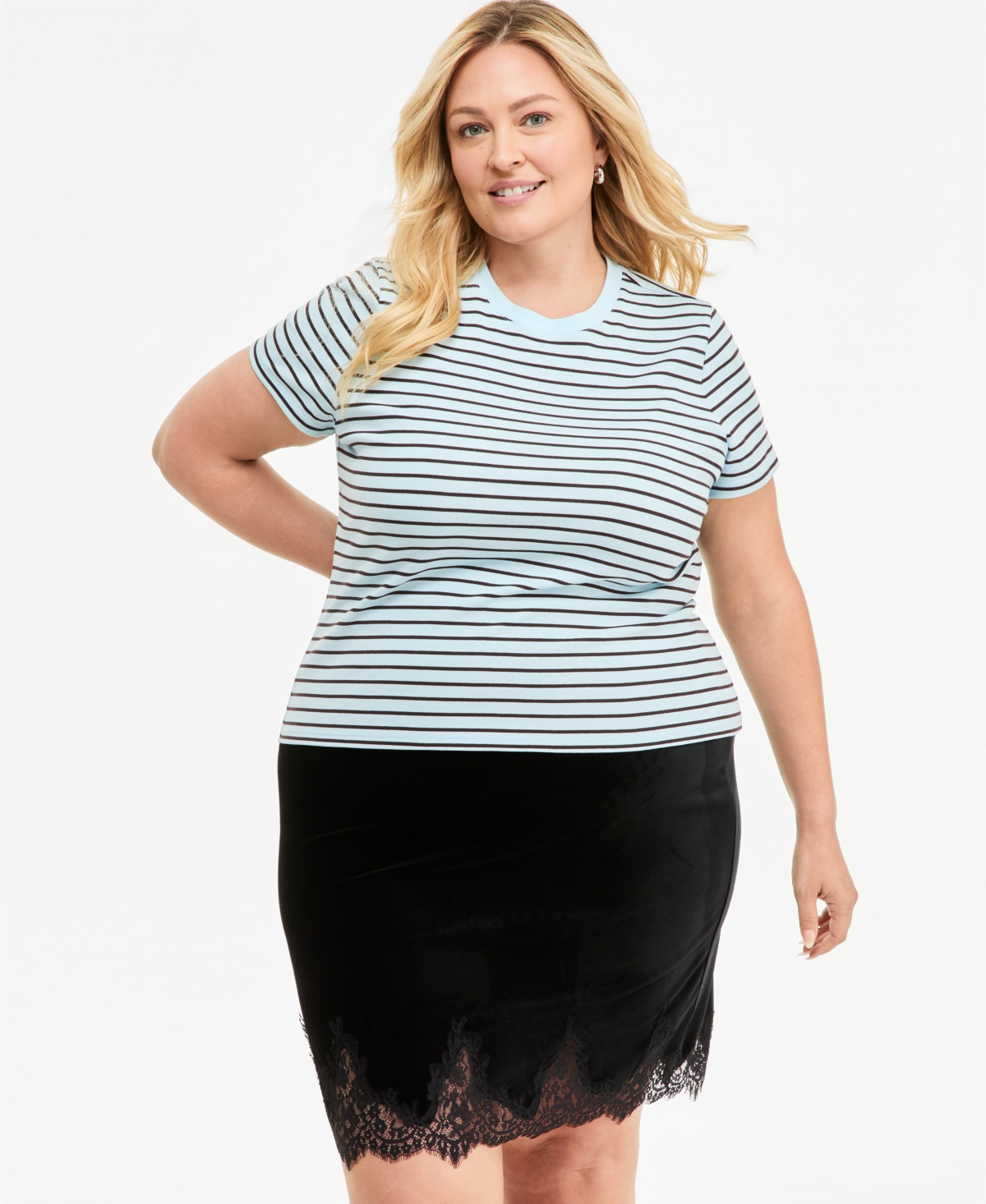 Click here for On 34th Plus Size Meet & Greet Layering T-Shirt  M... prices