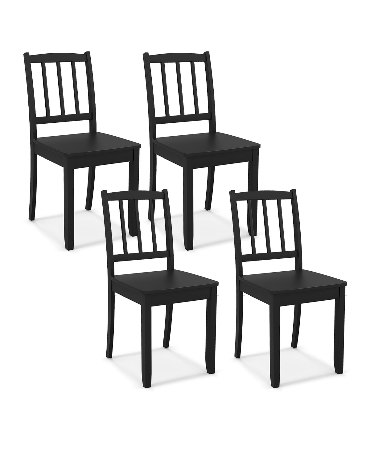 Click here for Gymax Wood Dining Chair Rubber Wood Legs Curved Ba... prices