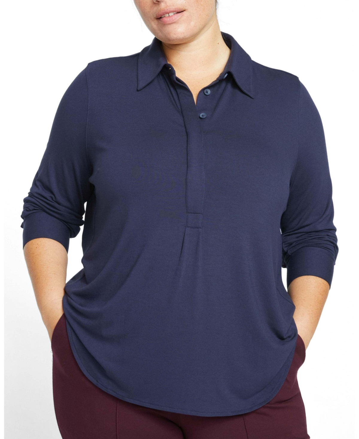 Click here for Universal Standard Womens Plus Elbe Popover Liquid... prices