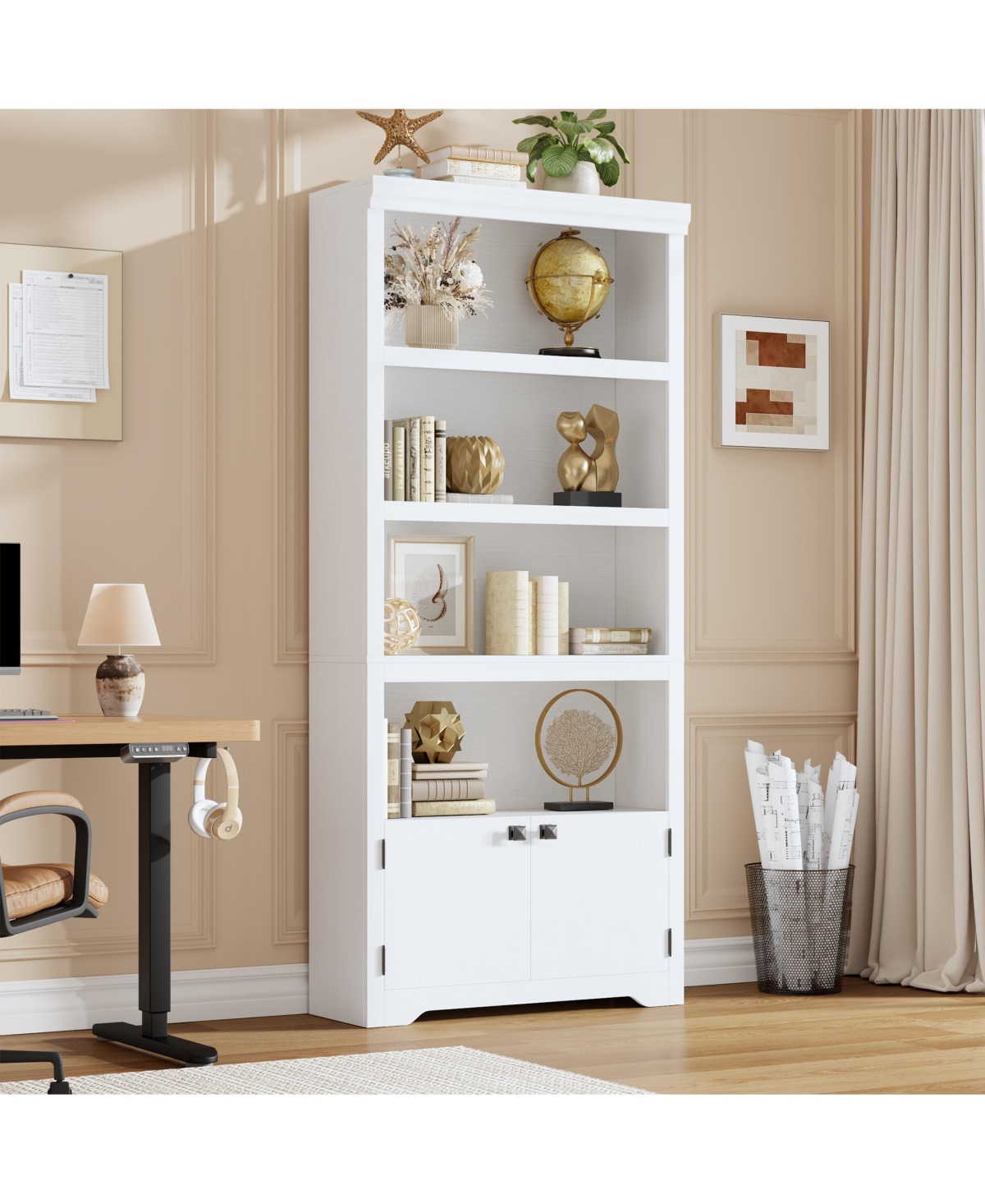 Click here for homfan 5-Tier Modern Storage Cabinet with Doors an... prices