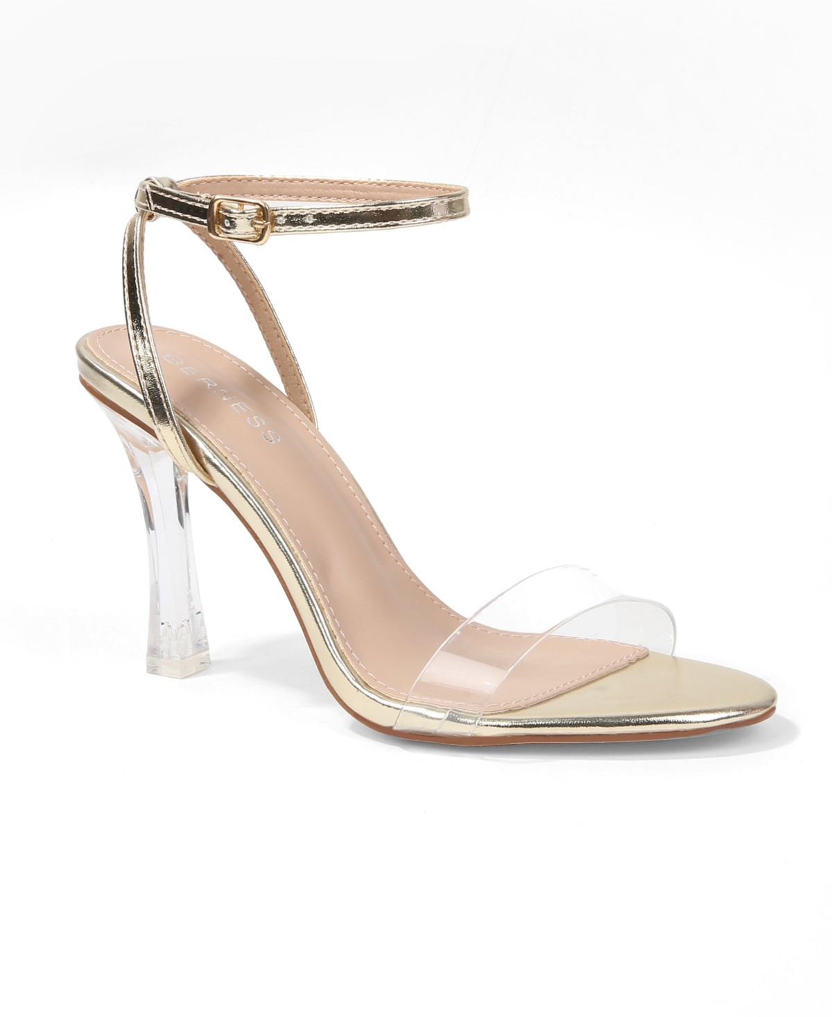 Click here for Berness Womens Nature Clear Strap Heel Sandals - G... prices