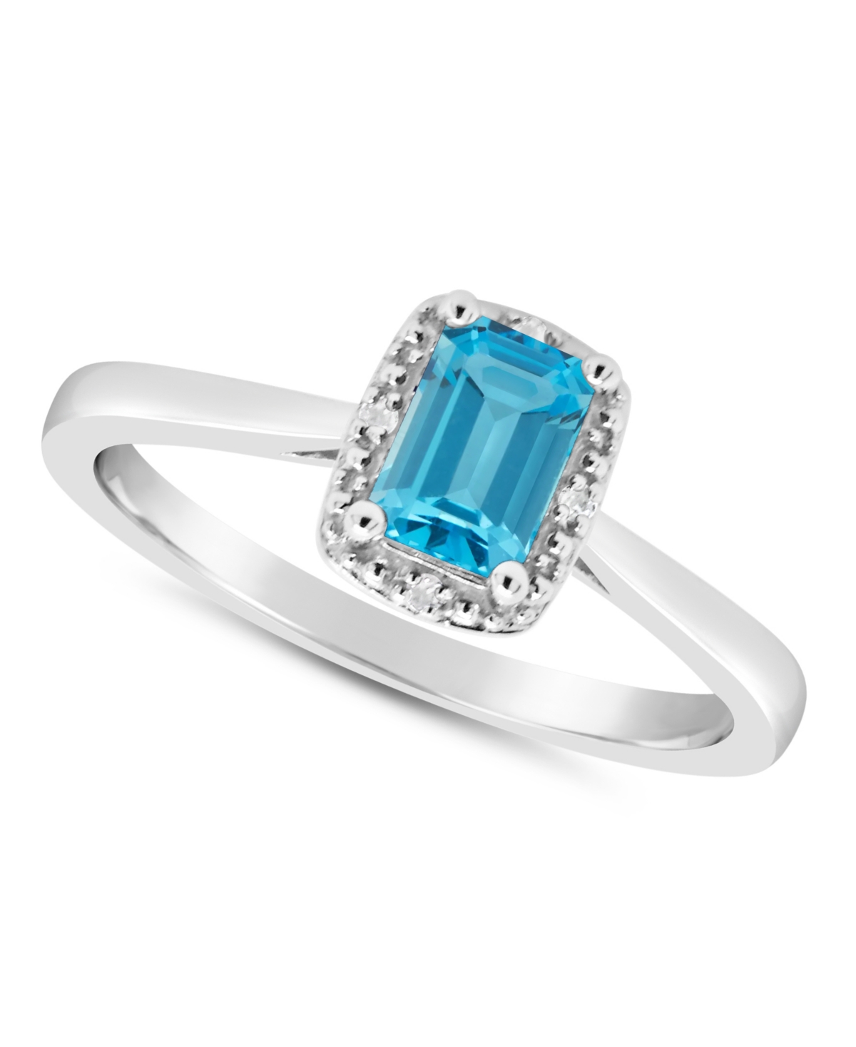Click here for Gemstone and Diamond Accent Ring in Sterling Silve... prices