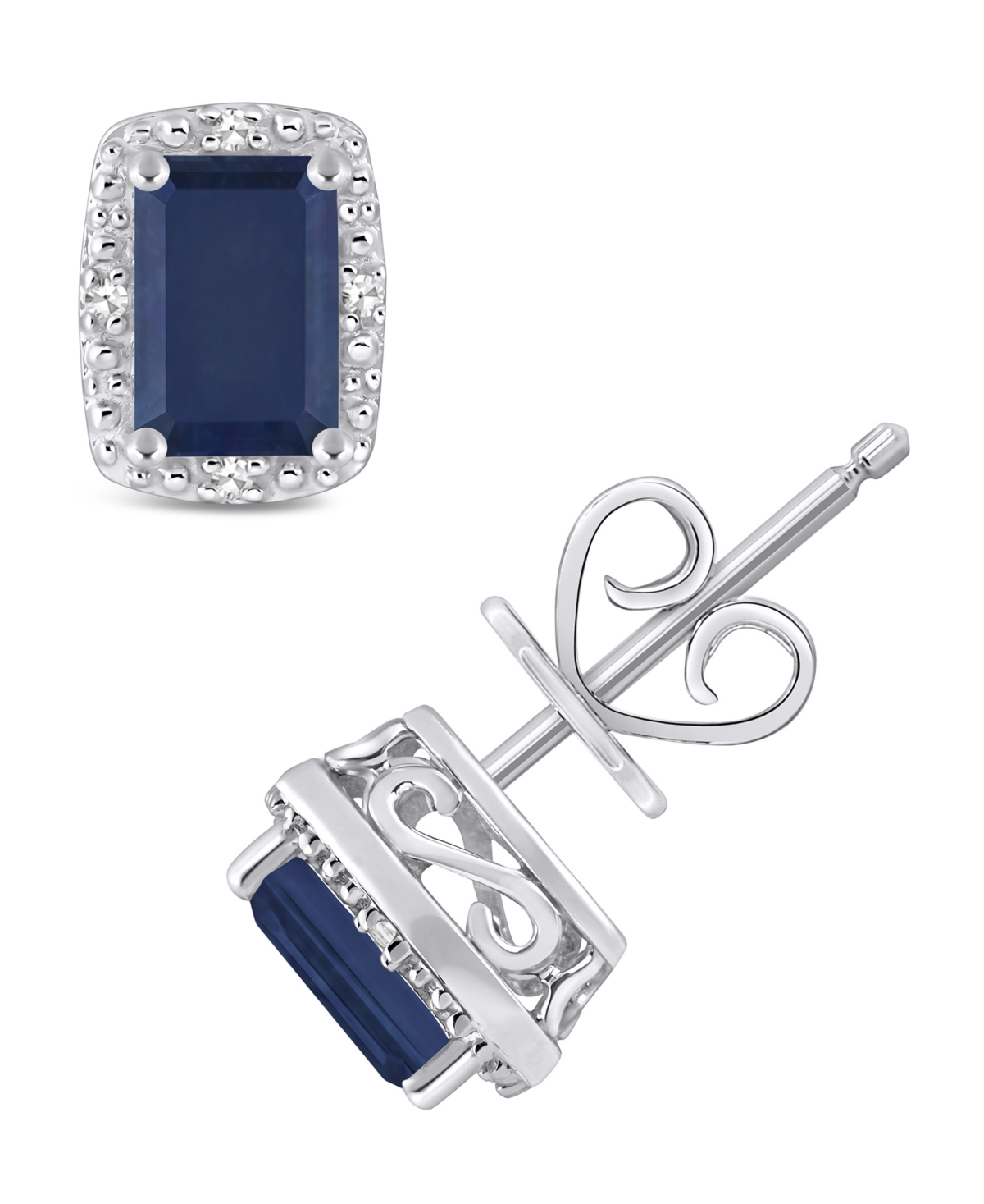 Click here for Sapphire (1-1/3 ct. t.w.) and Diamond Accent Stud... prices