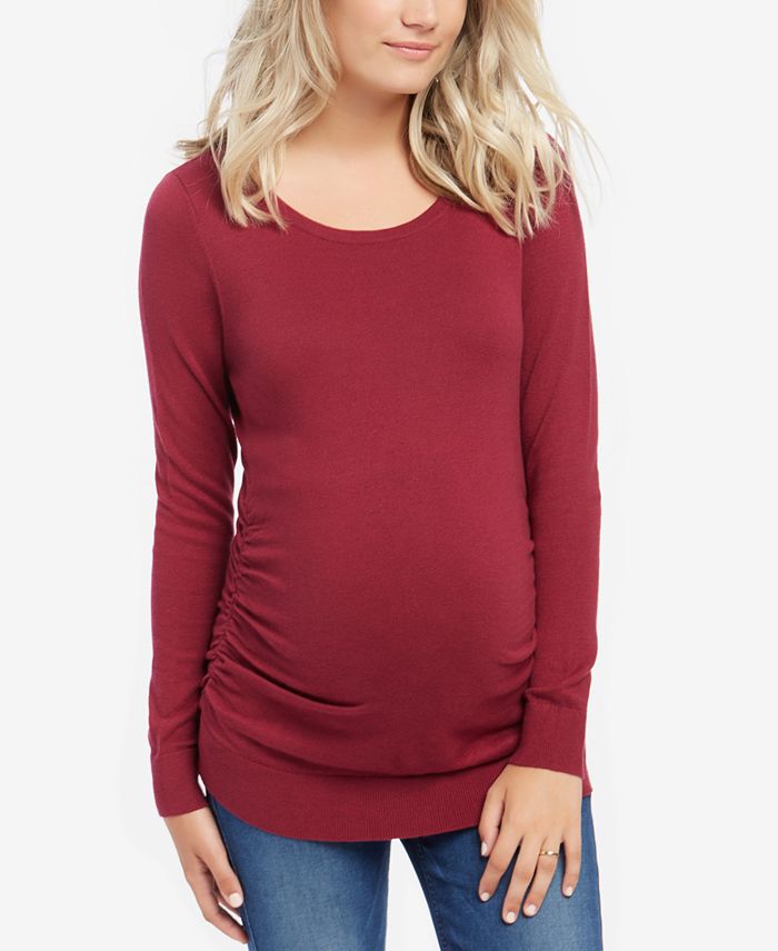 Motherhood Maternity Ruched Sweater - Macy's