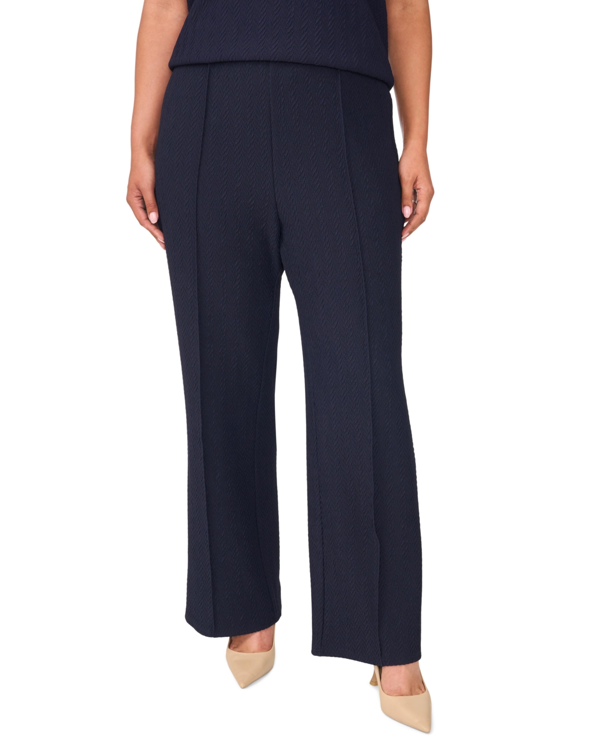 Click here for Vince Camuto Plus Size Pull-On Pintuck Kick Flare... prices