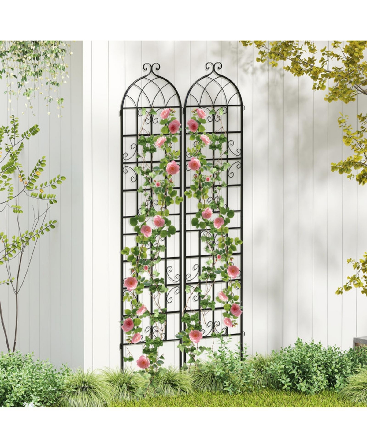 Click here for Gouun 2-Pack 86-Inch Metal Garden Trellis for Clim... prices