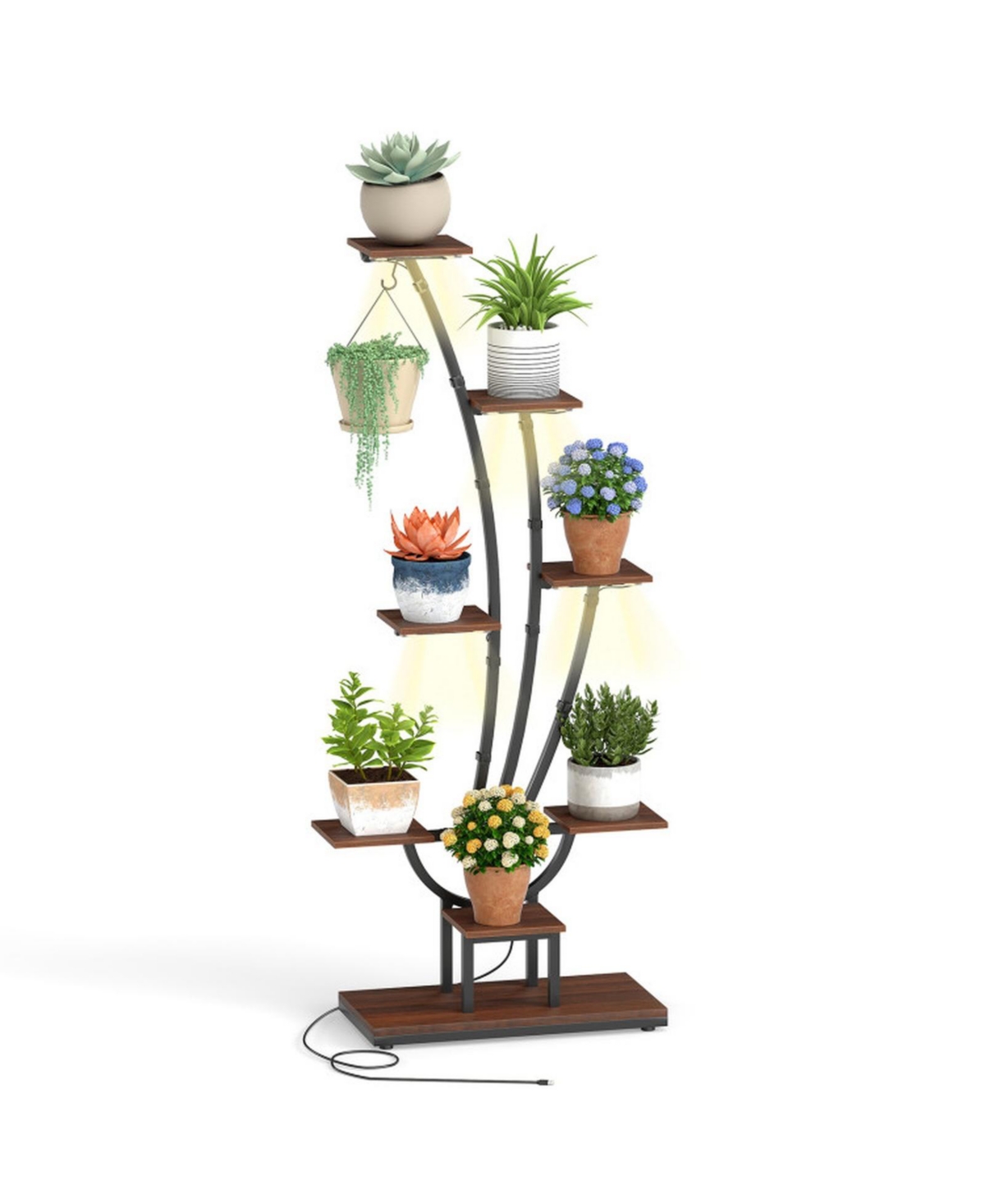 Click here for Gouun 8-Tier Indoor Plant Stand with Led Grow Ligh... prices