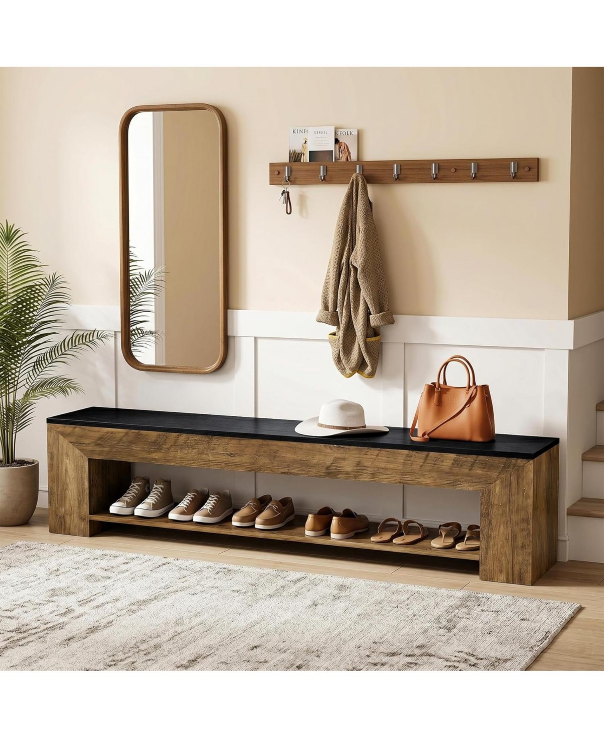 Click here for Tribesigns 71-Inch Extra Long Entryway Bench with... prices