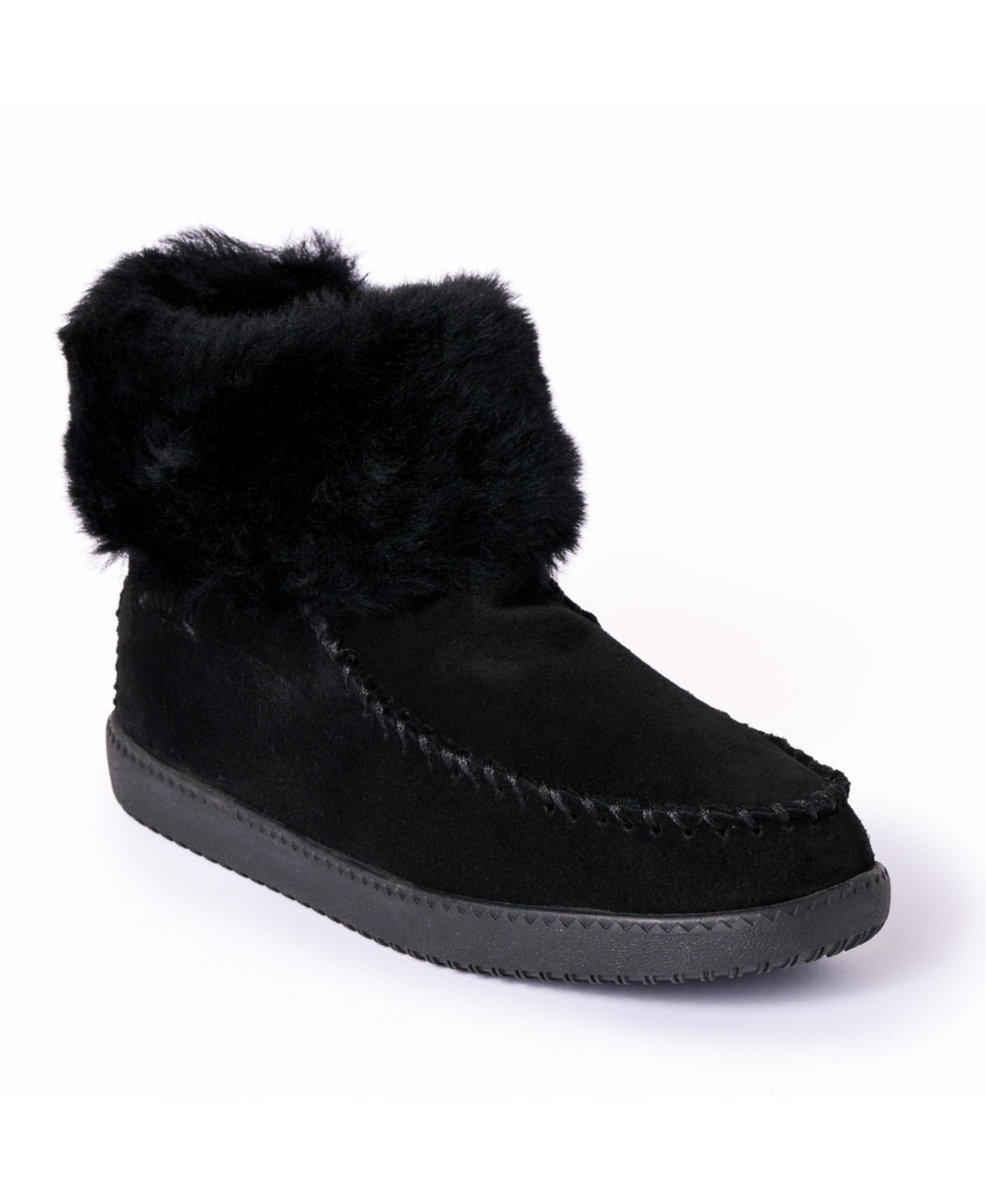Click here for Minnetonka Womens Birch Suede Sheepskin Boots - Bl... prices