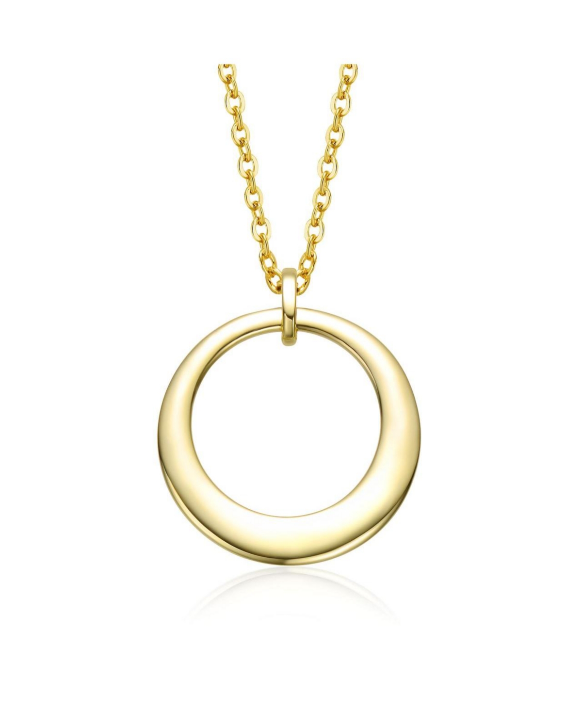 Click here for Genevive Modern Minimalist 14K Gold Plated Round P... prices