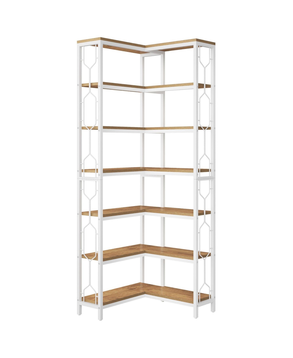Click here for Slickblue Industrial Corner Bookcase with 7 Open S... prices