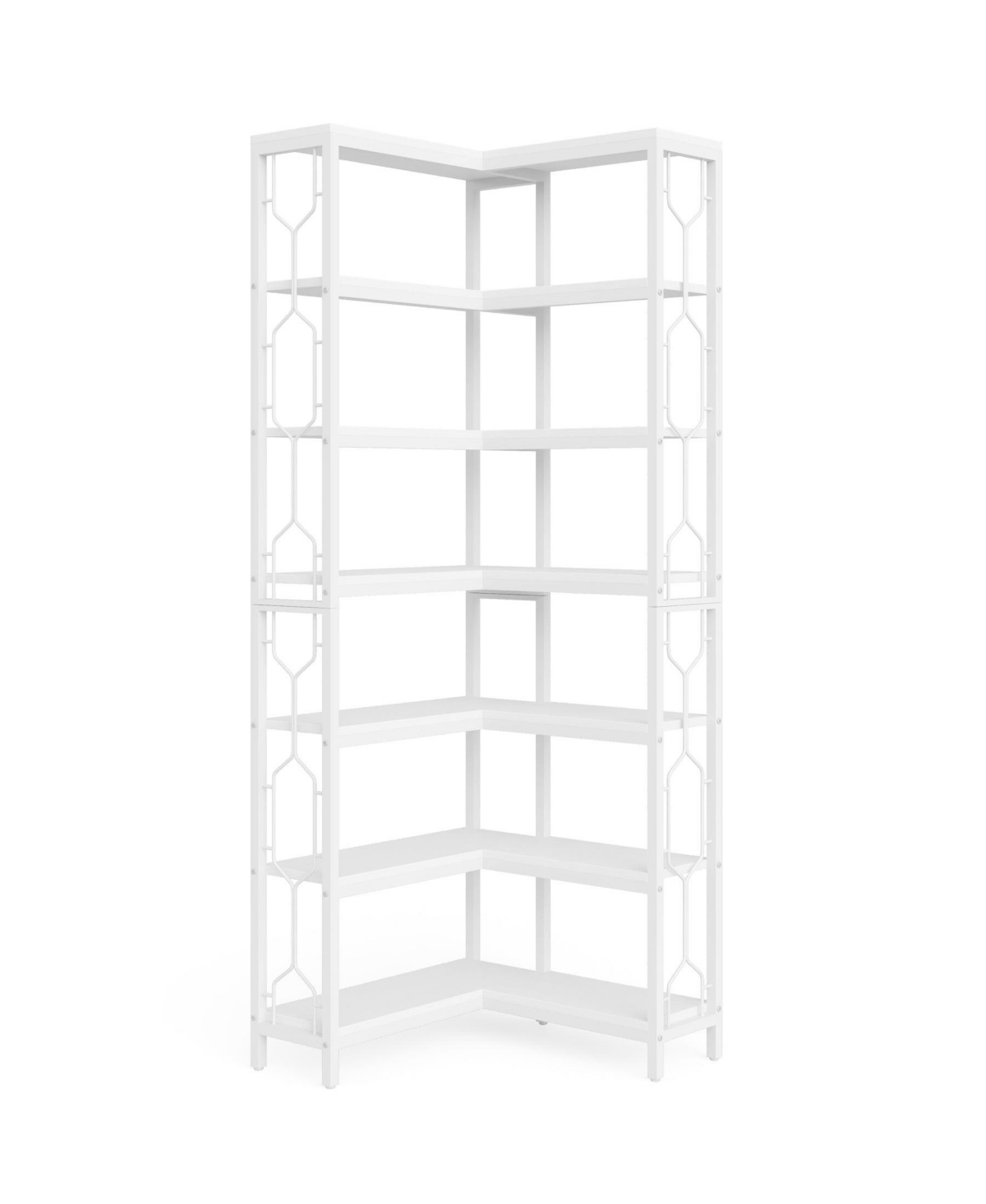 Click here for Slickblue Industrial Corner Bookcase with 7 Open S... prices
