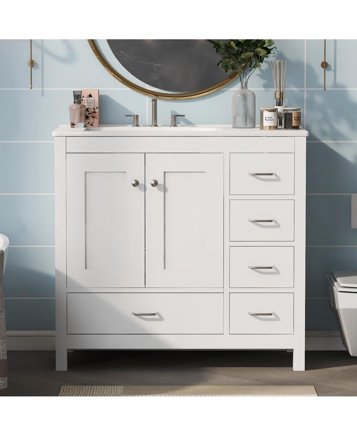 Click here for Thirtypeachy 36 Solid Wood Mdf Vanity With Ceramic... prices