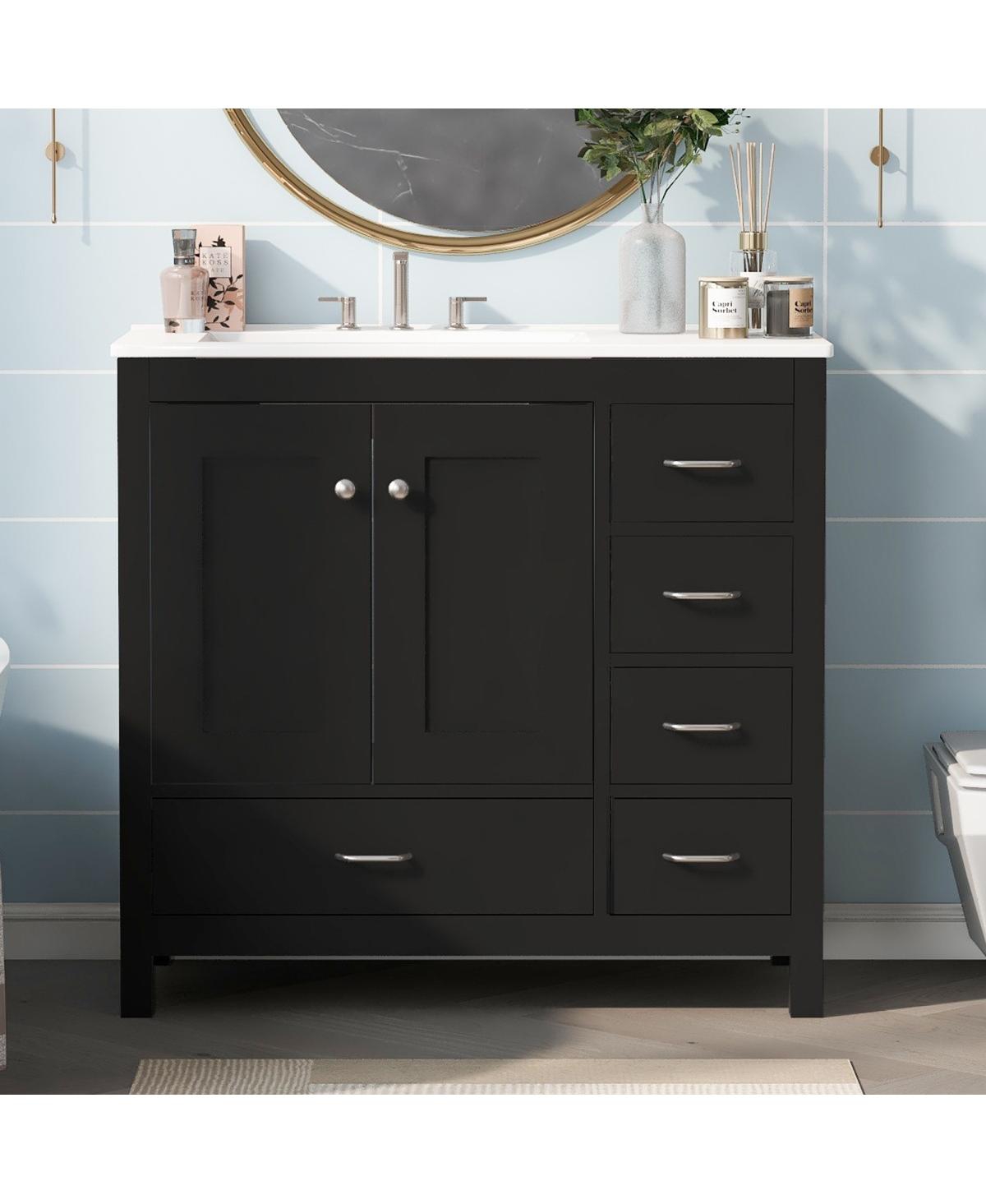 Click here for Thirtypeachy 36 Solid Wood Mdf Vanity With Ceramic... prices