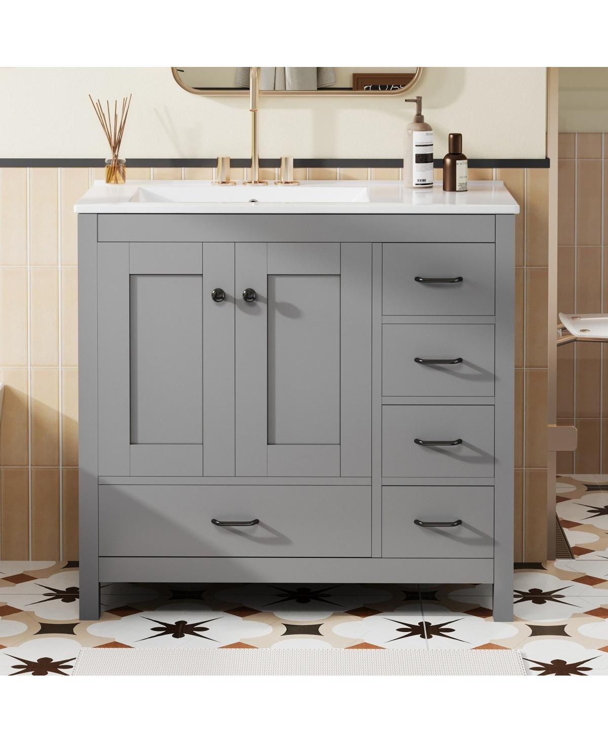 Click here for Thirtypeachy 36 Solid Wood Mdf Vanity With Ceramic... prices
