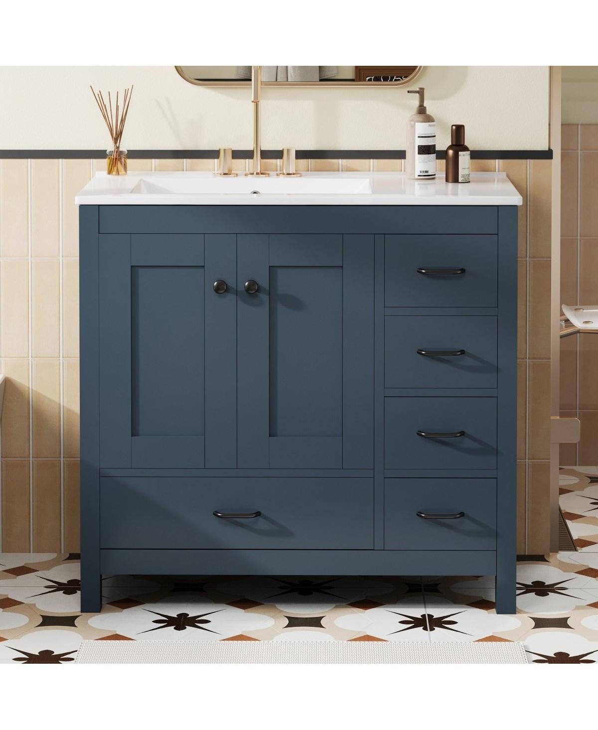 Click here for Thirtypeachy 36 Solid Wood Mdf Vanity With Ceramic... prices
