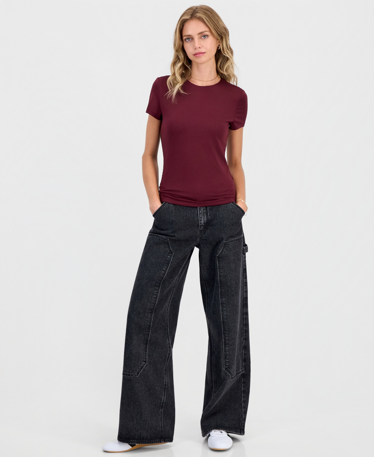 Click here for Hippie Rose Juniors Crewneck Short-Sleeve T-Shirt... prices