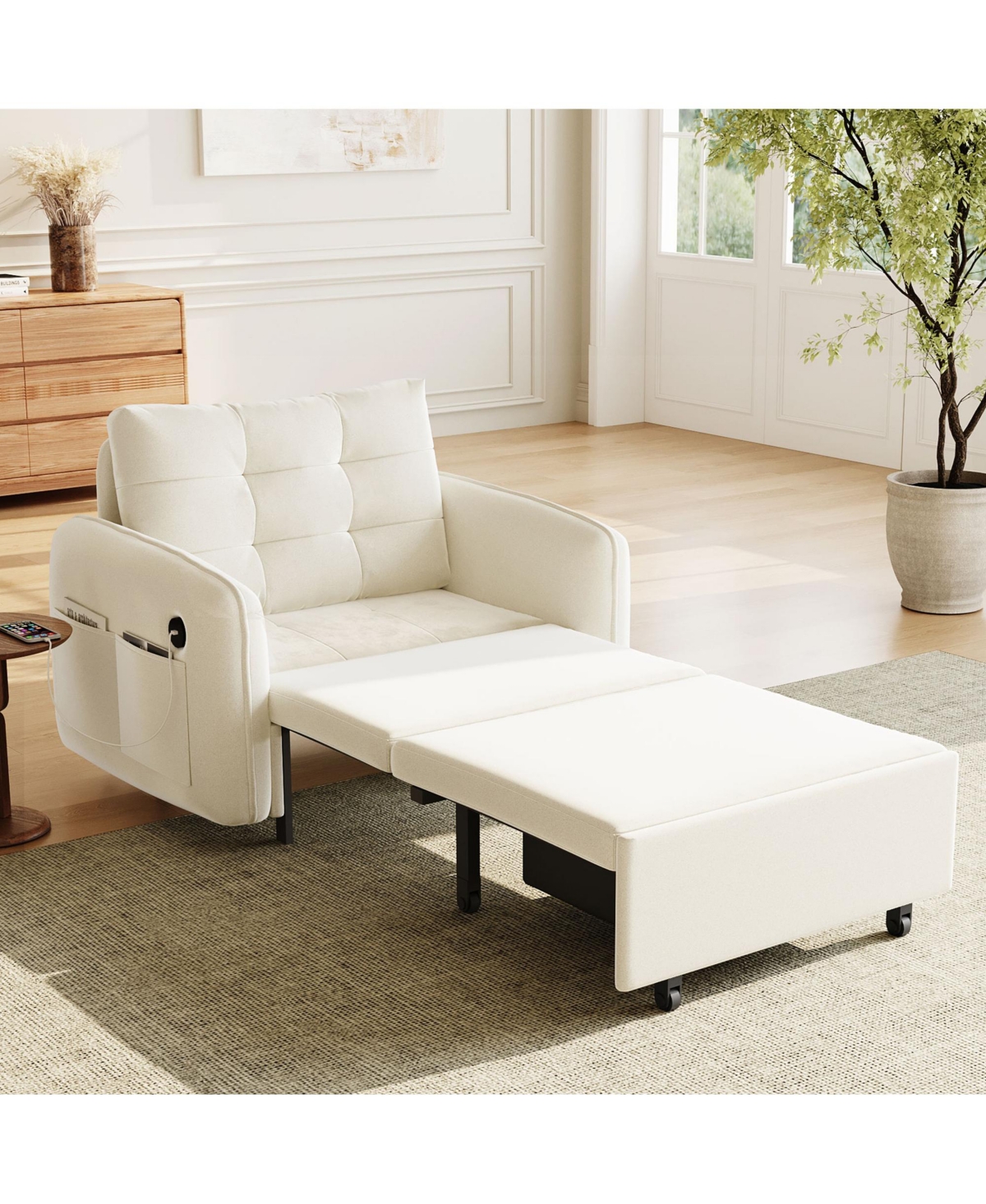 Click here for Rainsken Chenille Single Sofa Bed  80 Extra Long P... prices
