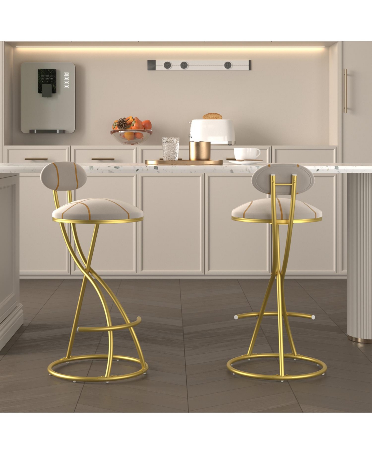 Click here for Rainsken 2 Piece Pub Dining Set  Velvet Barstools... prices
