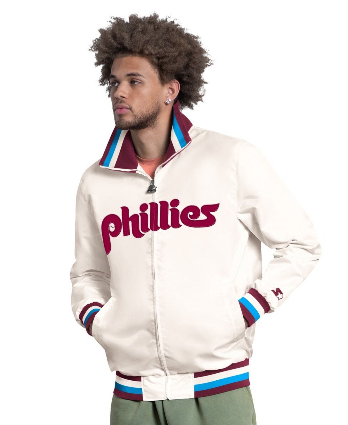 Click here for Starter Mens White Philadelphia Phillies The Capta... prices