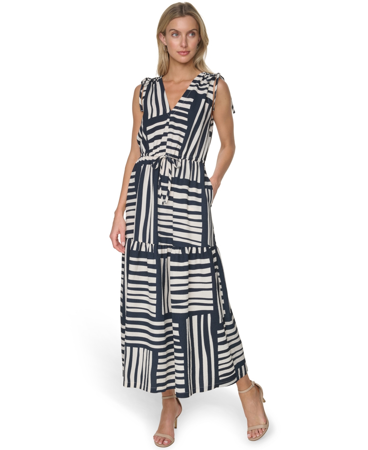 Click here for Calvin Klein Womens Sleeveless V-Neck Printed Tier... prices