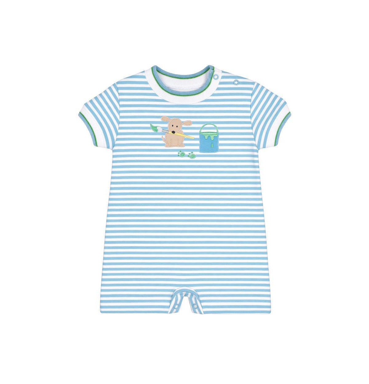 Click here for Florence Eiseman Baby Boy Stripe Knit Shortall Wit... prices