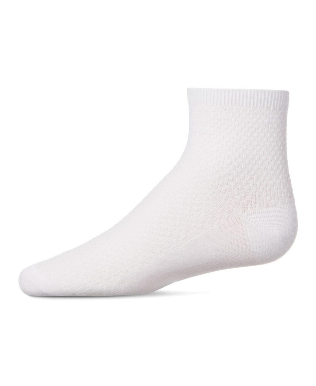 Click here for MeMoi Baby Pique Stitch Anklet Socks - White prices