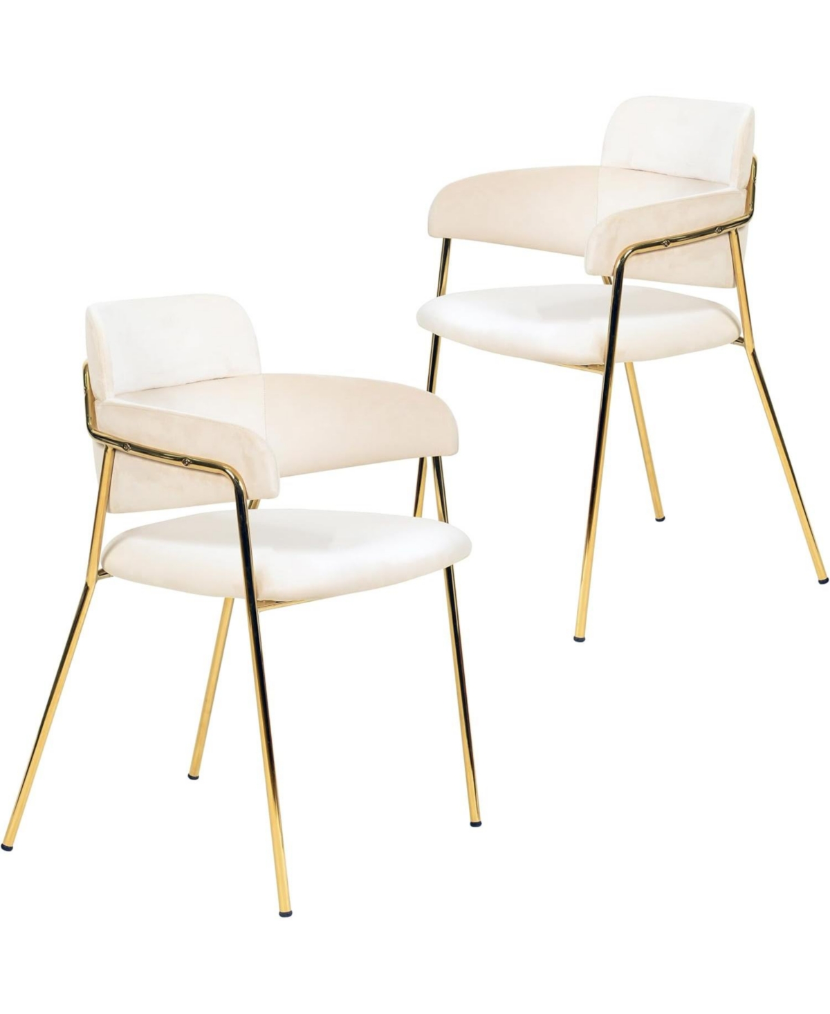 Click here for LeisureMod Axis Dining Chair Set of 2 Velvet Uphol... prices