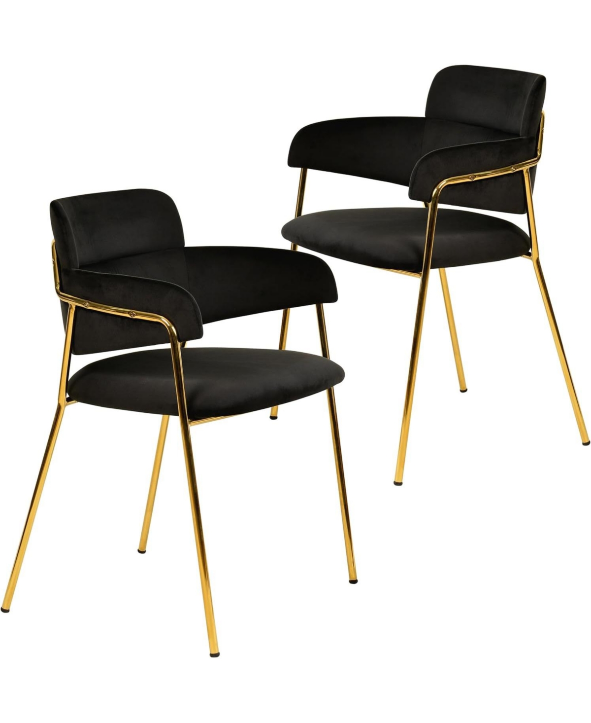 Click here for LeisureMod Axis Dining Chair Set of 2 Velvet Uphol... prices