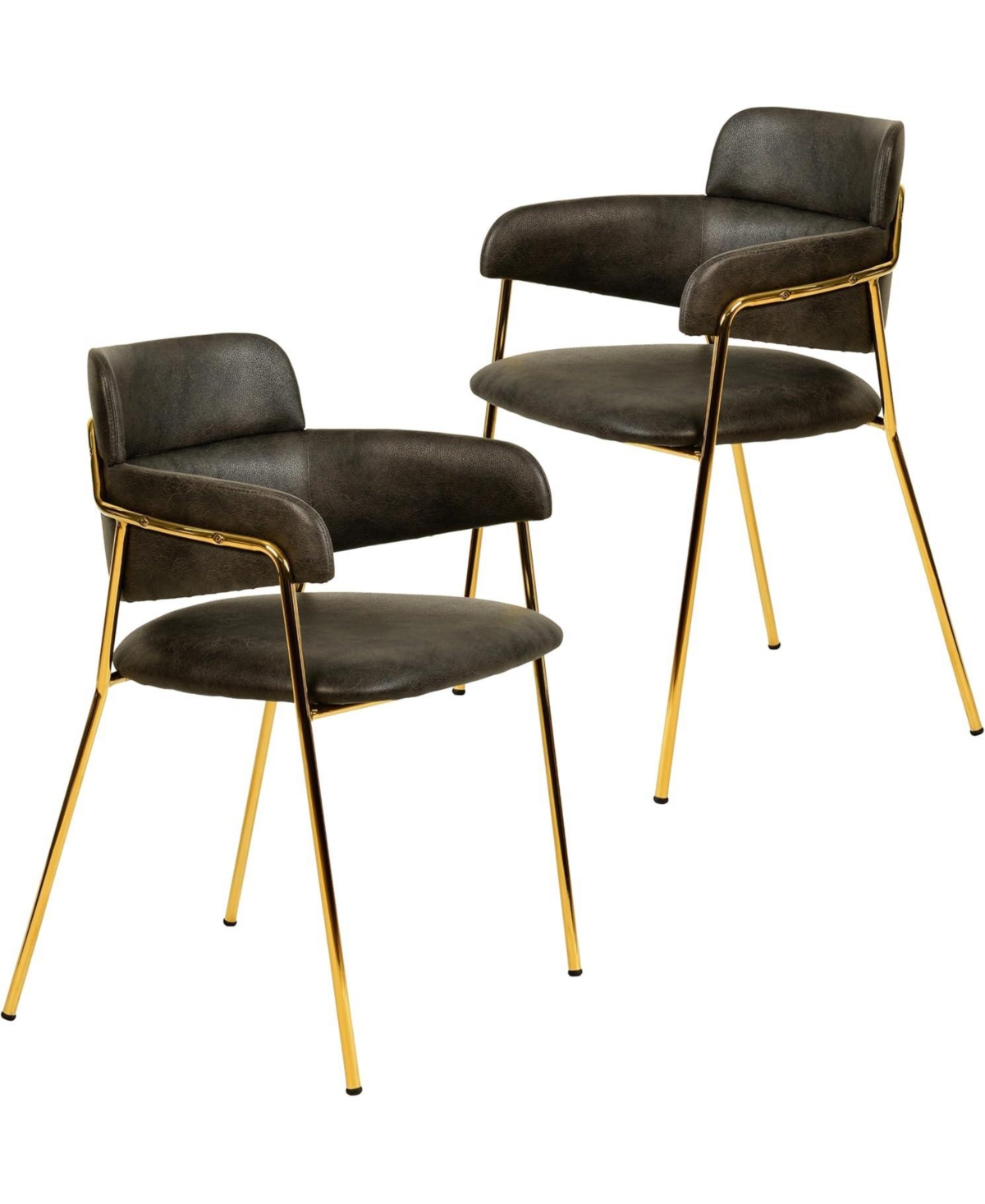 Click here for LeisureMod Axis Dining Chair Set of 2 Velvet Uphol... prices