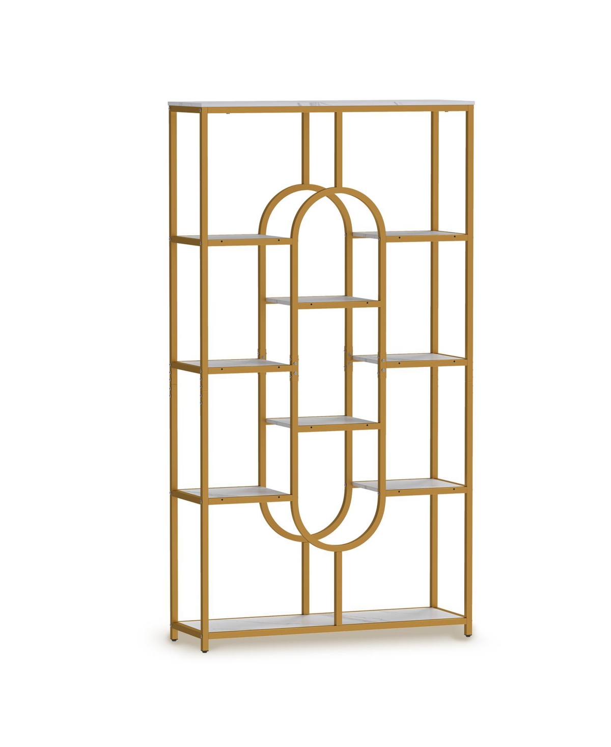 Click here for Slickblue Modern 5-Tier Tall Bookshelf with Open S... prices