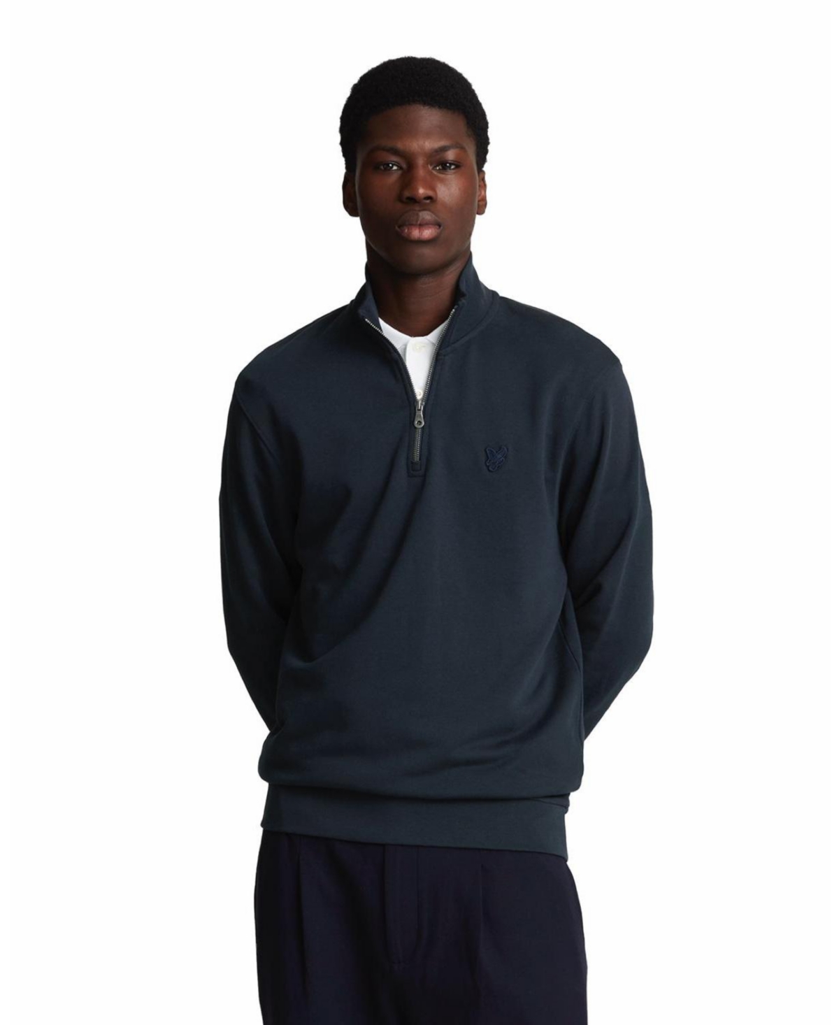 Click here for Lyle & Scott Mens Tonal Eagle Quarter Zip Sweatshi... prices