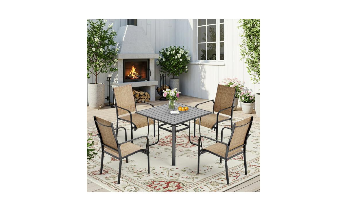 Click here for Erommy 5 Piece Patio Dining Set  Outdoor Dining Ta... prices