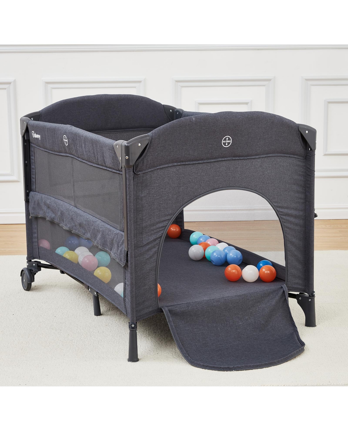 Click here for homfan 110L x 78W x 77H cm Baby Playard with Pad... prices