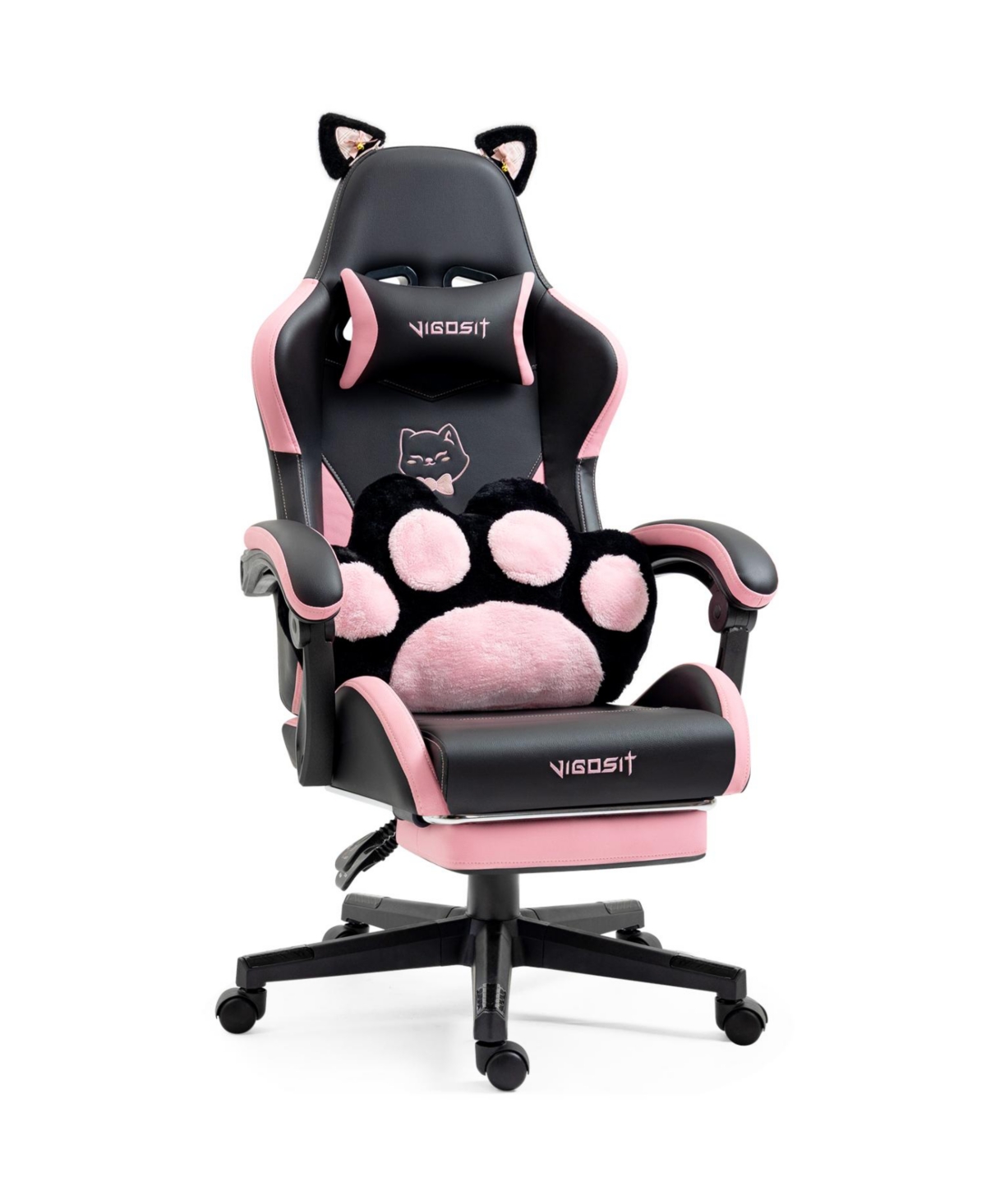 Click here for Rainsken Gaming Chair Cute  with Cat Ears Paw Lumb... prices