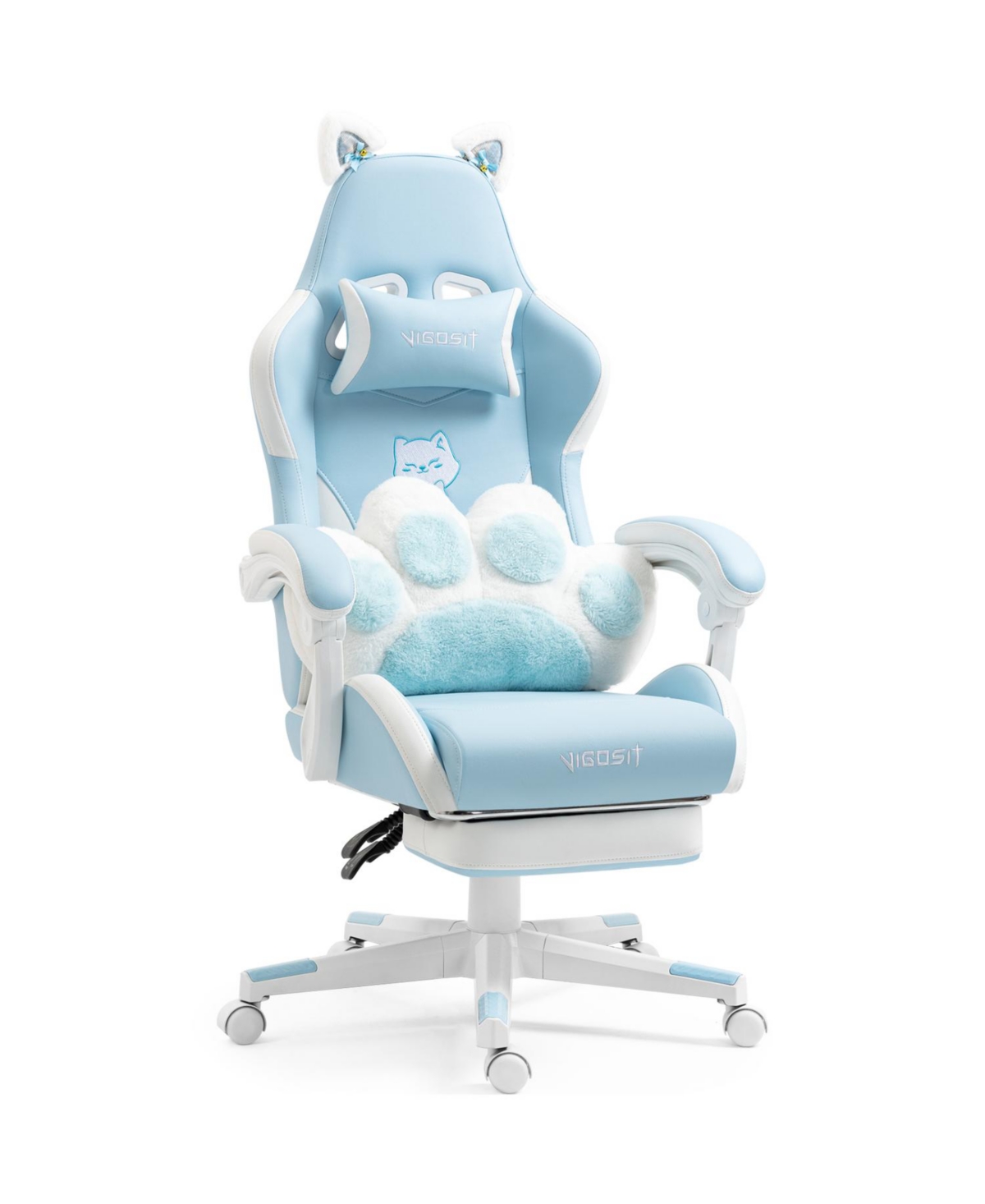 Click here for Rainsken Gaming Chair Cute  with Cat Ears Paw Lumb... prices