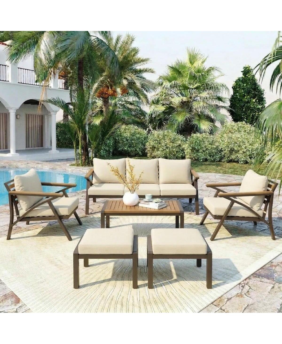 Click here for Asagikoiai 6-Piece Outdoor Patio Furniture Set  7-... prices