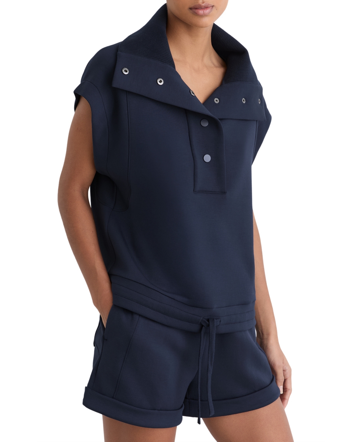 Click here for Reiss Womens Phoebe Sleeveless Top - Navy prices