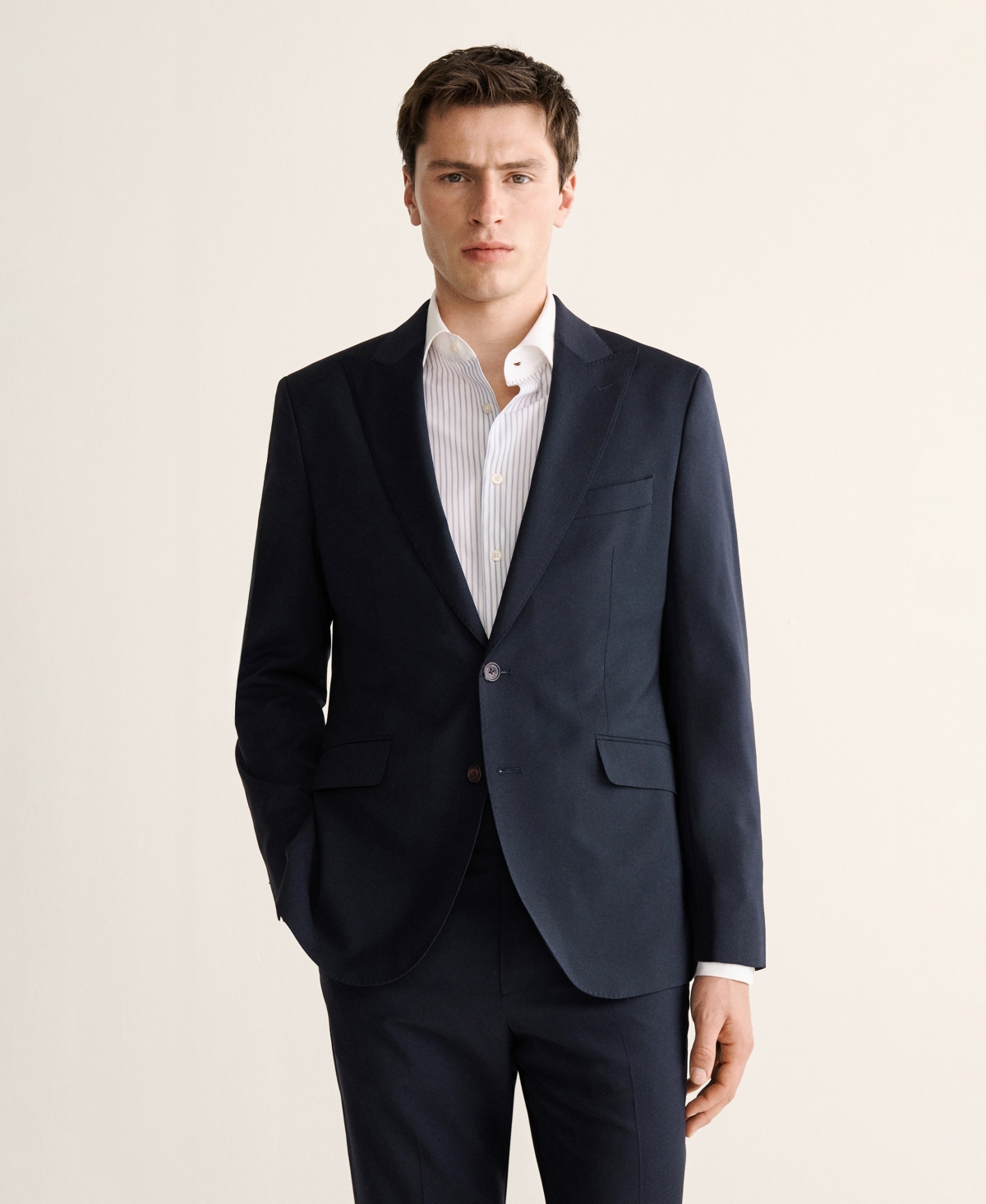 Click here for Mango Mens Wool Venice Suit Jacket - Navy prices