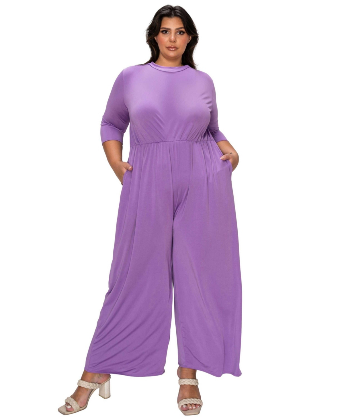 Click here for L I V D Womens Plus Size Summer Wide Leg Pocket Ju... prices