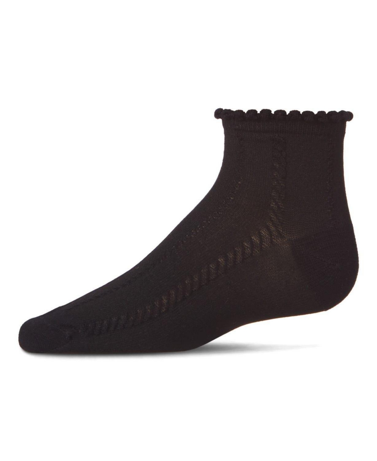 Click here for MeMoi Baby Rope Stitch Anklet Socks - Black prices