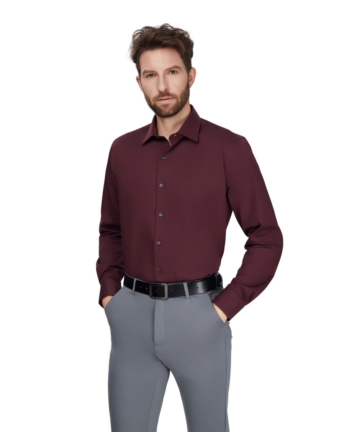 Click here for Alfani Mens Regular Fit Solid Dress Shirt  Macys E... prices