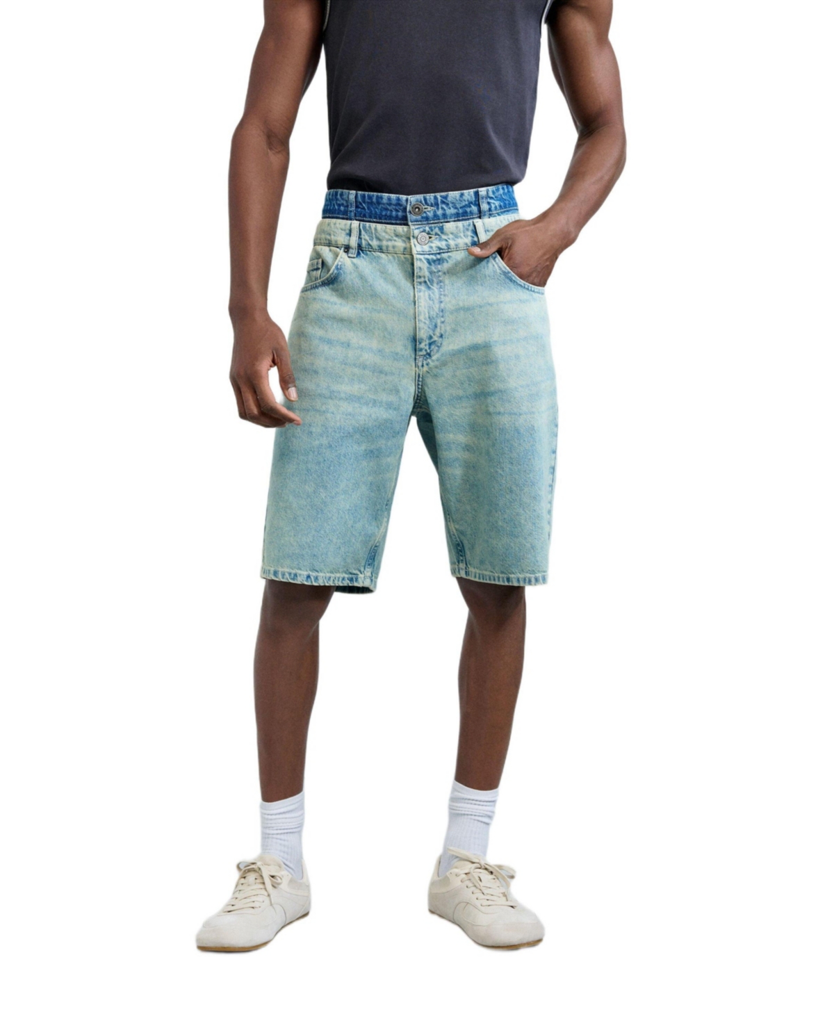 Click here for Desigual Mens Hybrid denim bermuda - Light blue prices