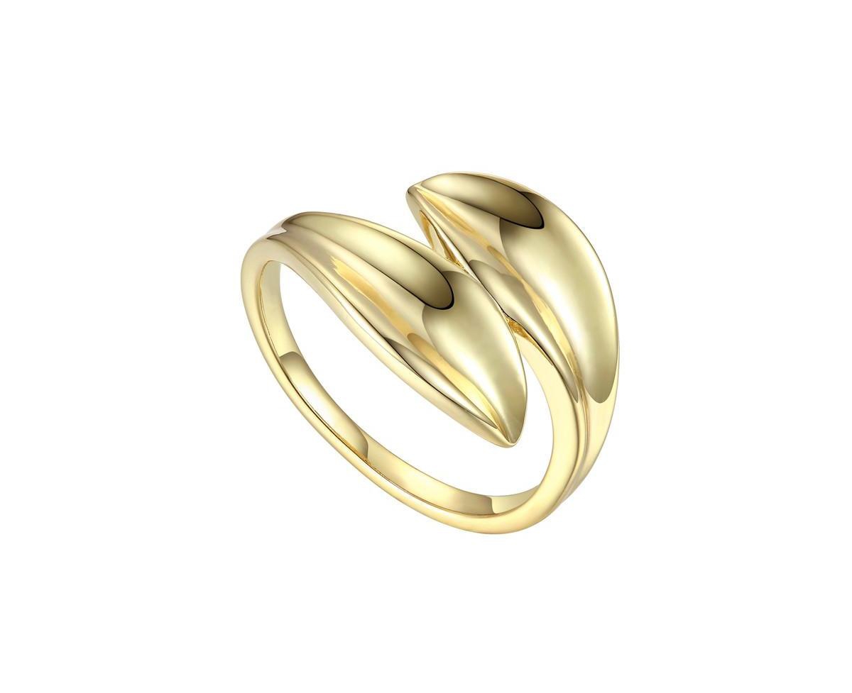 Click here for Rachel Glauber Modern 14K Gold Plated Bypass Leaf... prices