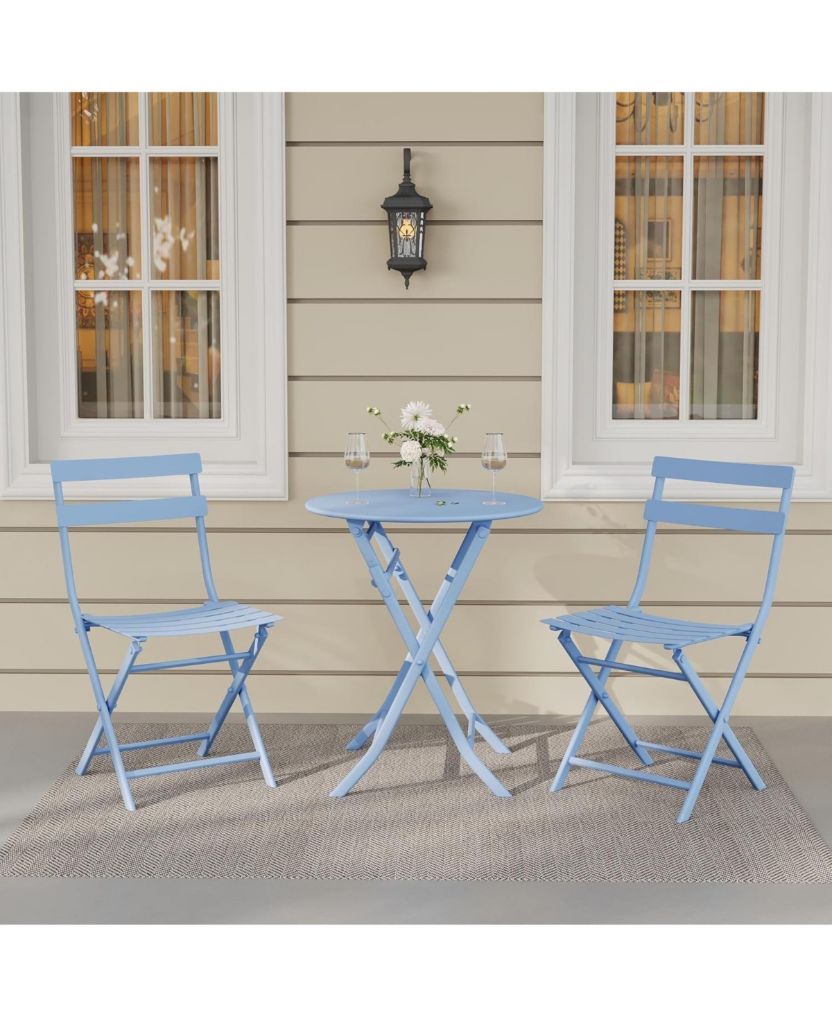 Click here for gaomon 3 piece Patio Bistro Set  Outdoor Folding T... prices
