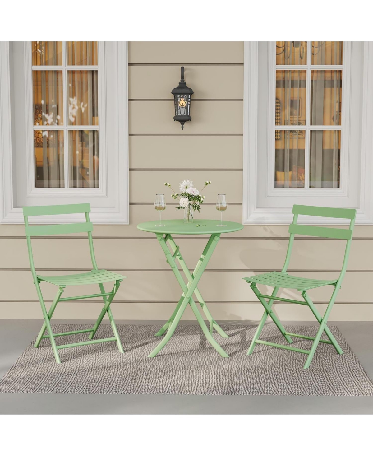 Click here for gaomon 3 piece Patio Bistro Set  Outdoor Folding T... prices