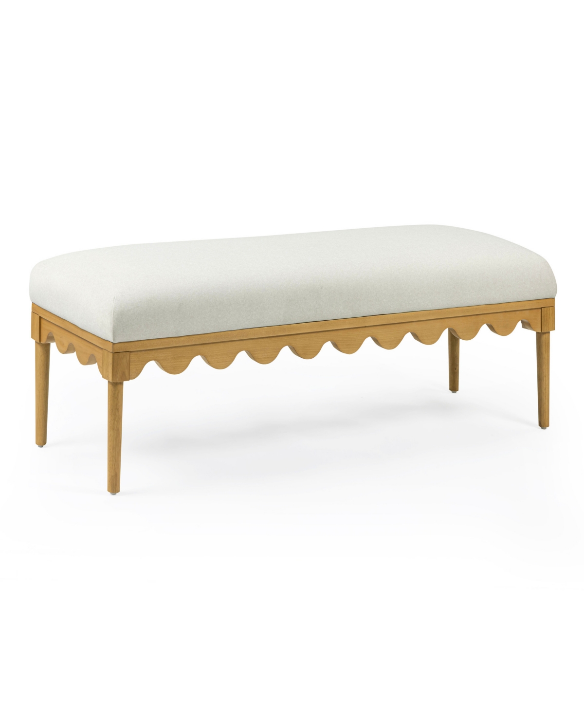 Click here for Tov Furniture Oodle 56.5 Fabric Mohair Bench - Cre... prices