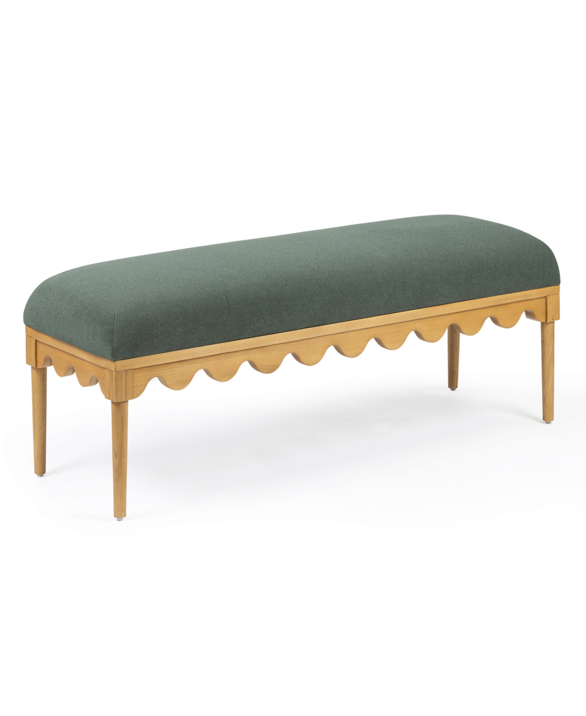 Click here for Tov Furniture Oodle 56.5 Fabric Mohair Bench - Gre... prices