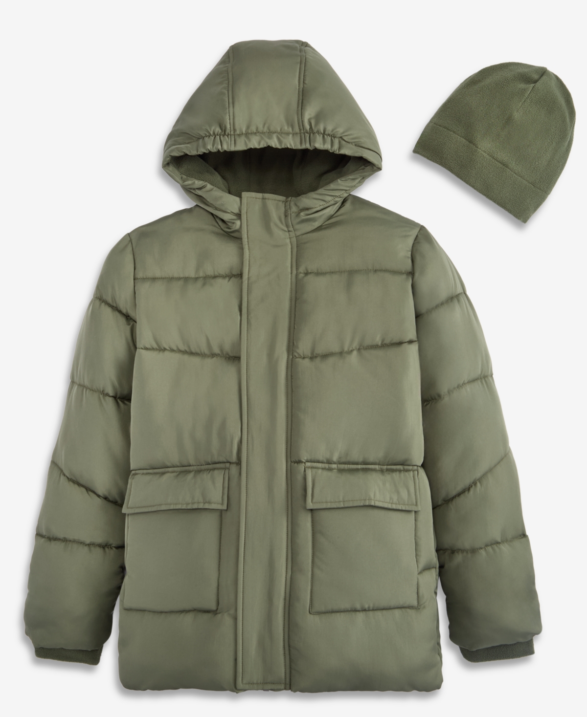 Click here for S Rothschild & Co Boys Xs-xl Solid Quilted Puffer... prices