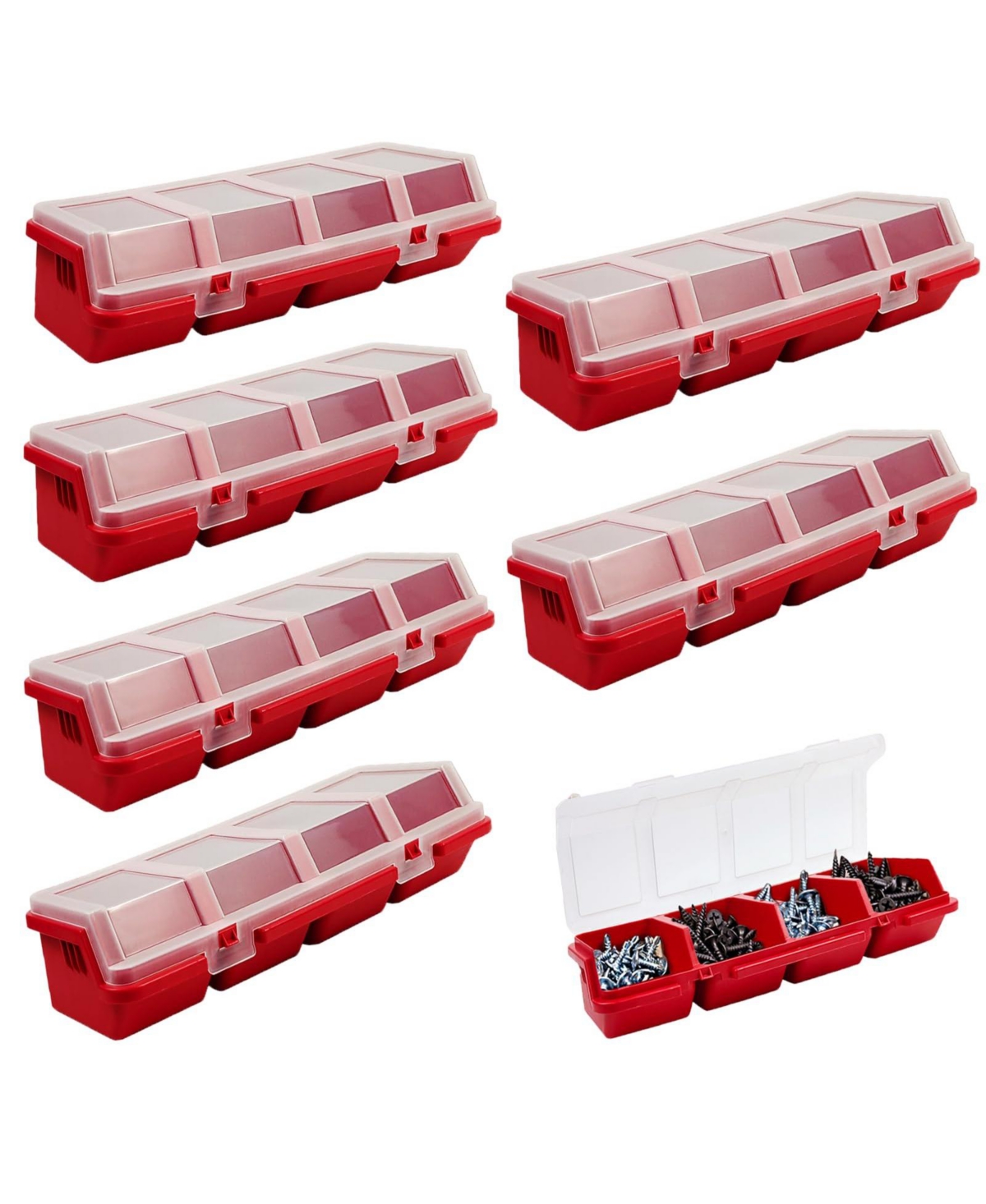 Click here for Xdovet Screw Organizer Storage Box with Lids - Red prices